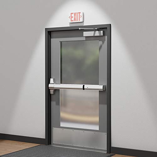 AmazonCommercial LED Emergency Exit Sign, UL Certified, 2-Pack, Double ...