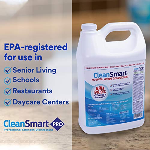 CleanSmart Hospital Grade Disinfectant, Kills 99.9% of Viruses and Bac ...