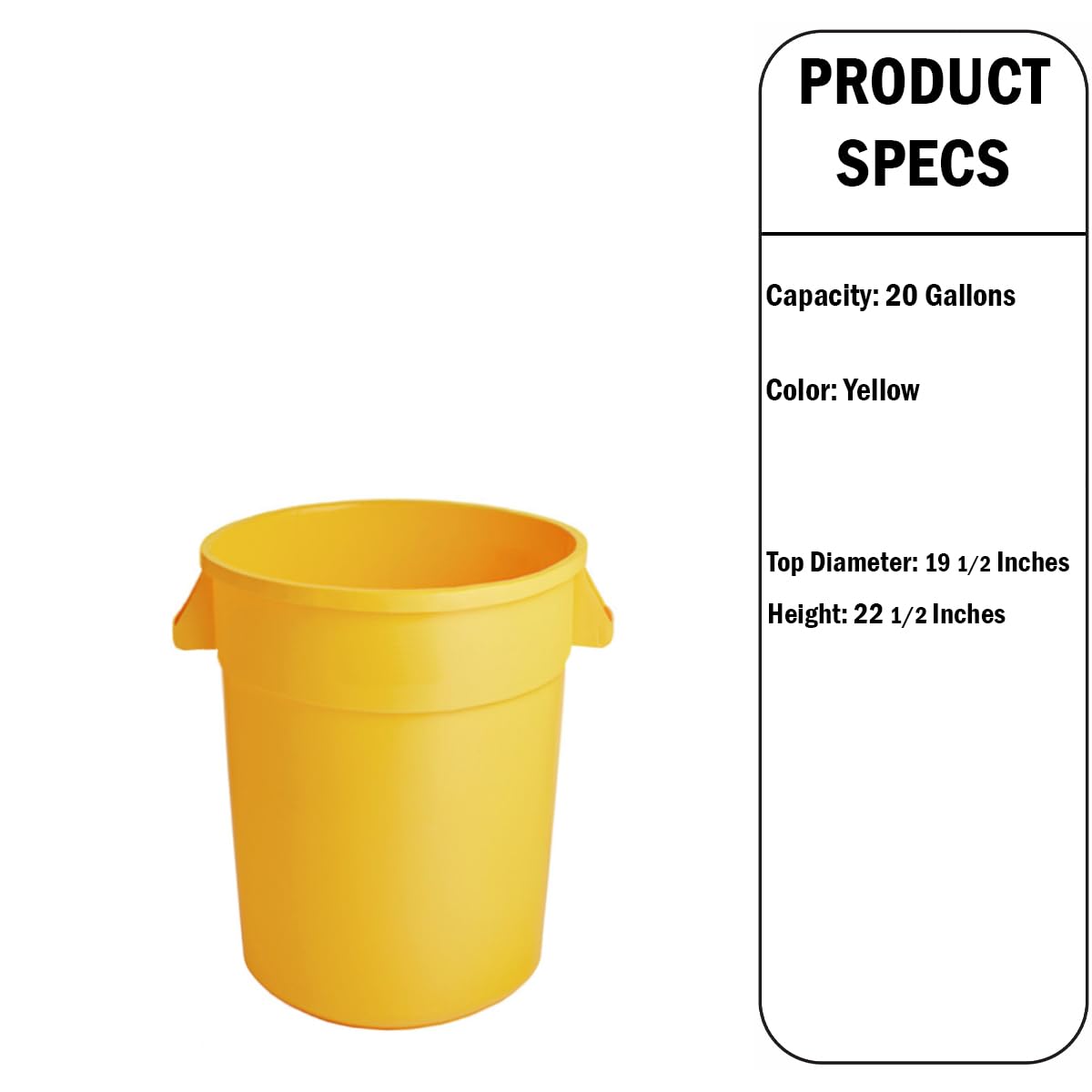 Regal Altair Round Commercial Trash Can. Waste Container for Home, Sid ...