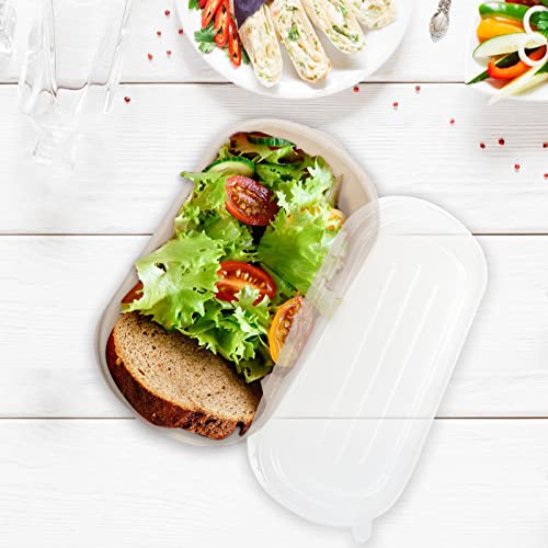 Yesland 50 Pack Compostable Take Out Food Containers with PP Lid, 33 O - Trash Rite