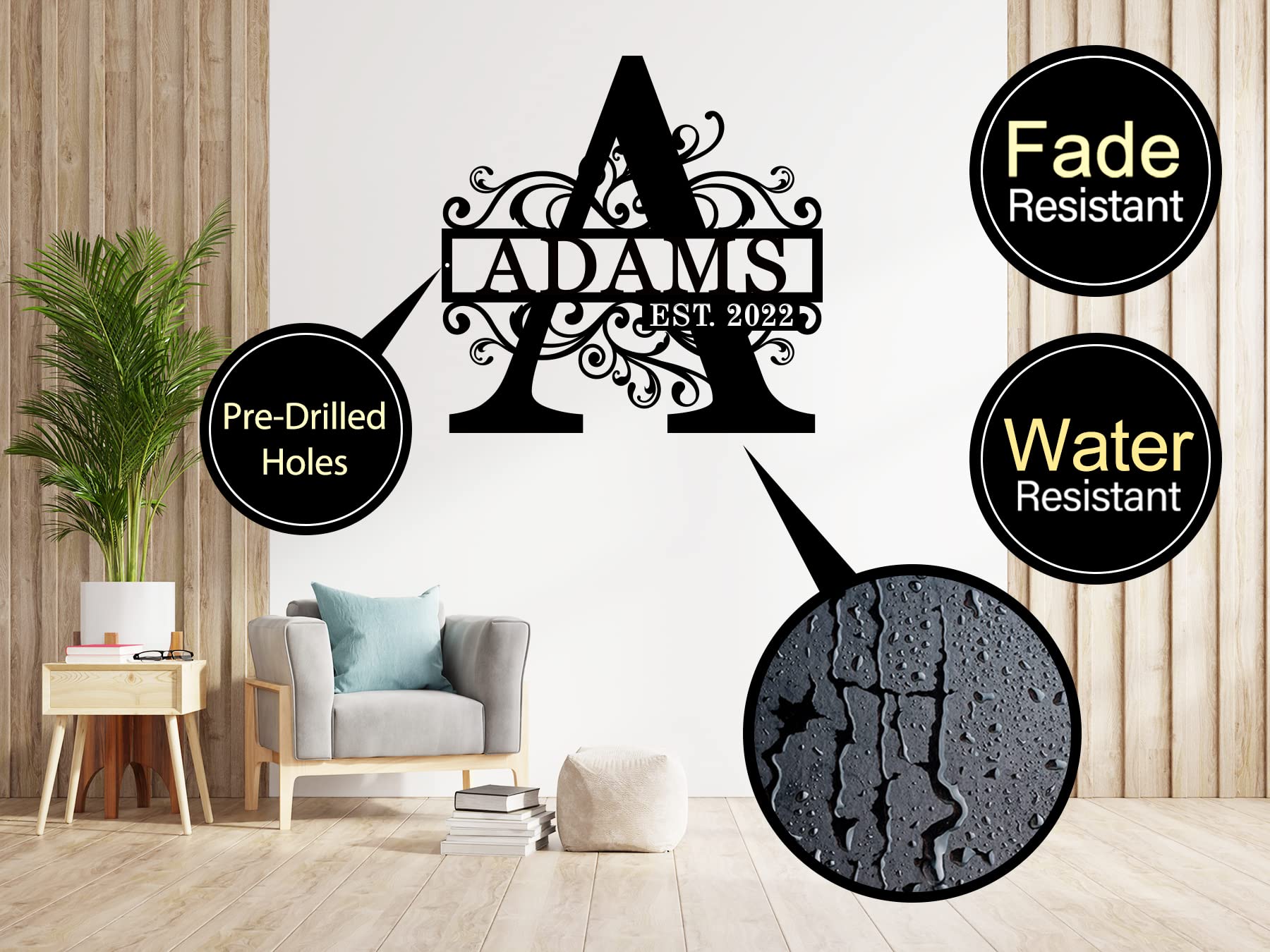 Metal Initial Wall Decor Metal Signs Customized Outdoor Metal Letters ...